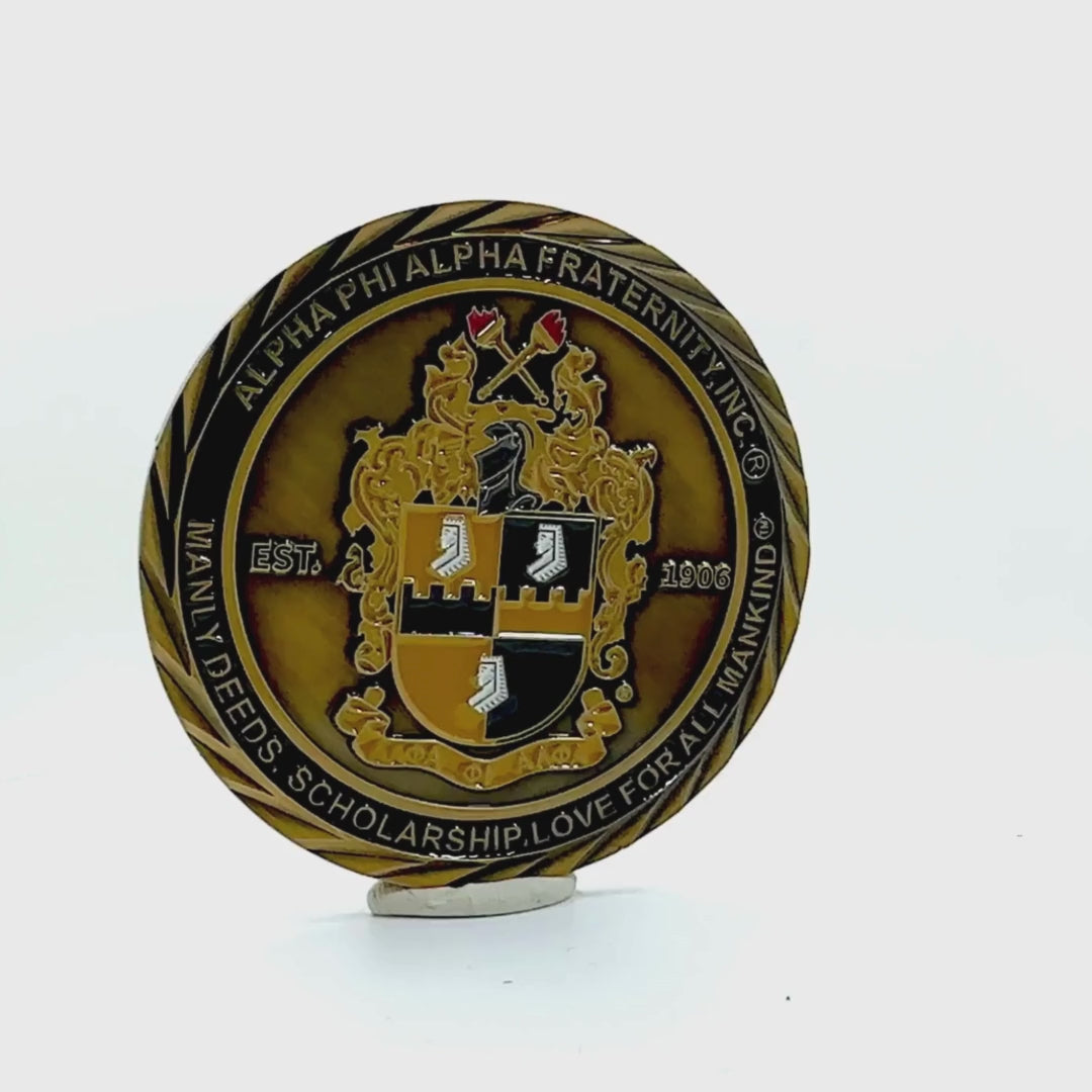 Alpha Phi Alpha Eta Theta Lambda Challenge Coin | Trendzio Jewelry